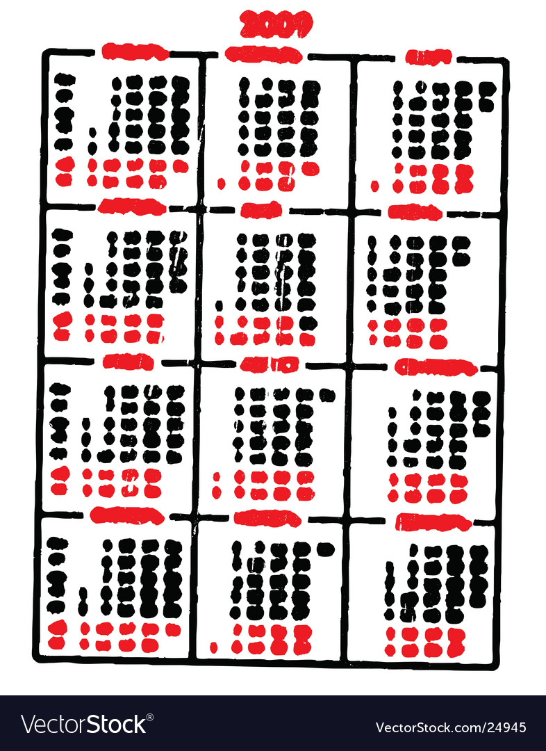 Calendar fun Royalty Free Vector Image - VectorStock