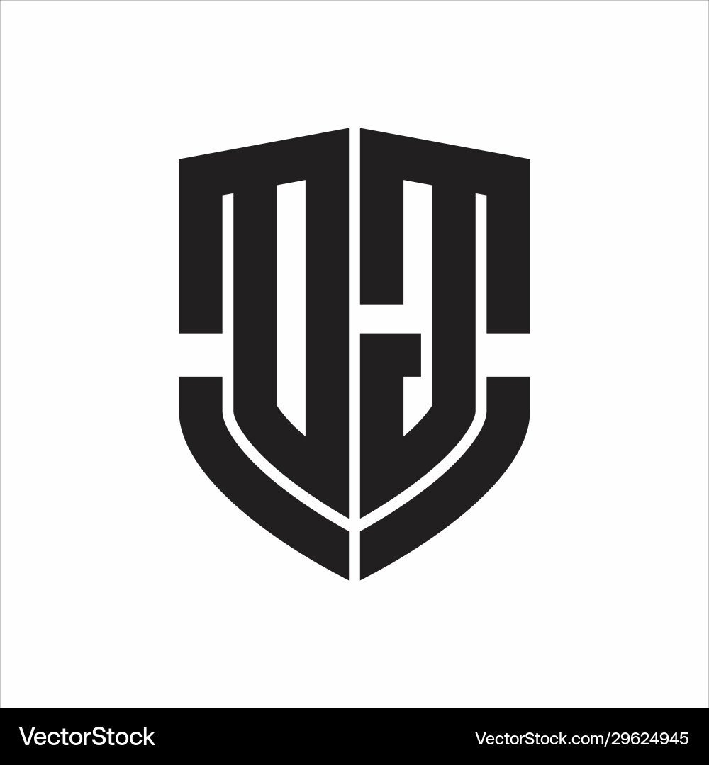 Dg logo monogram with emblem shield shape design Vector Image