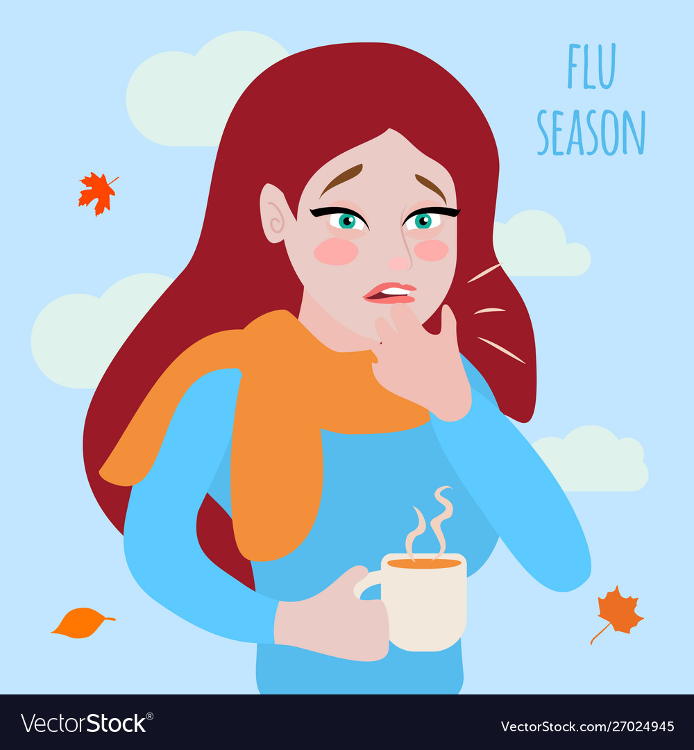 Flu and cold flat Royalty Free Vector Image - VectorStock