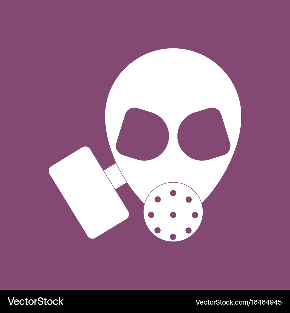Icon military gas mask Royalty Free Vector Image