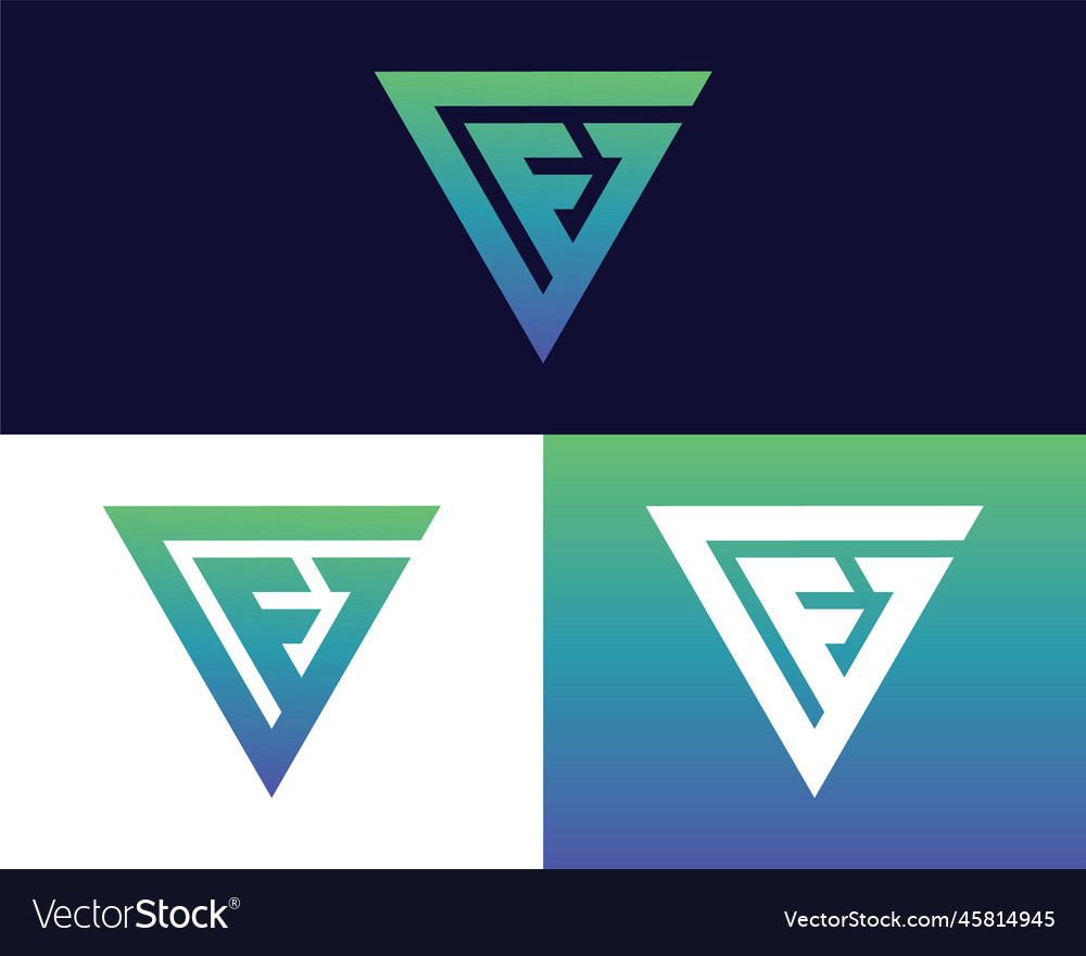 Letter g f logo design creative minimal Royalty Free Vector Letter g f logo design creative minimal Royalty Free Vector