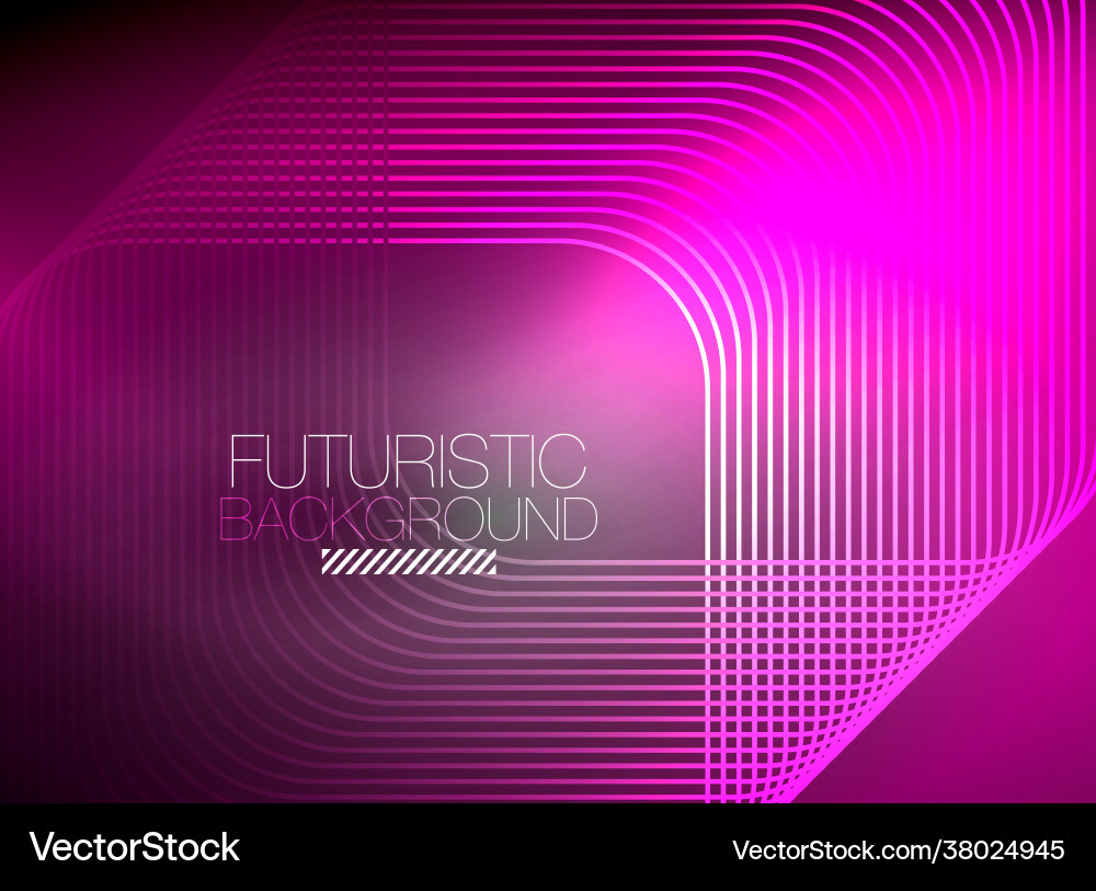 Neon color square shape lines abstract background Vector Image