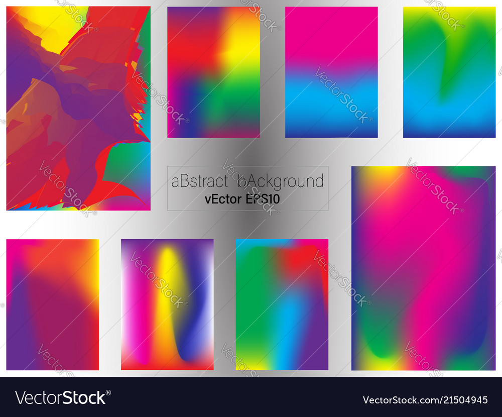 Set of gradient mesh color background modern Vector Image