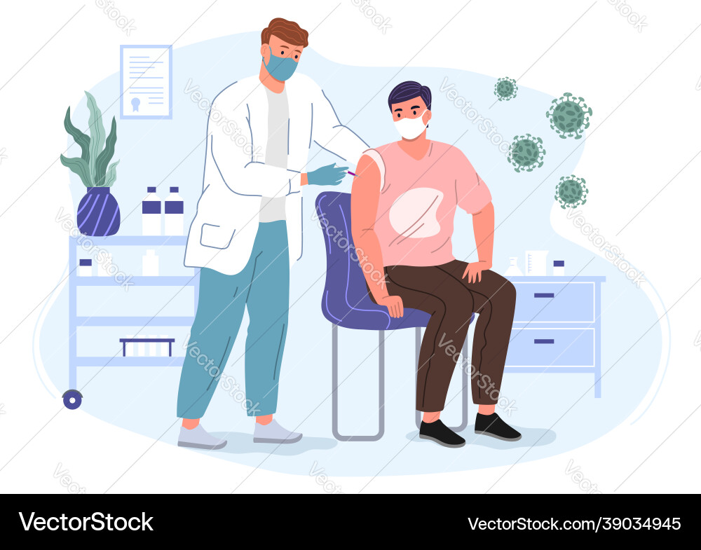Vaccination concept Royalty Free Vector Image - VectorStock
