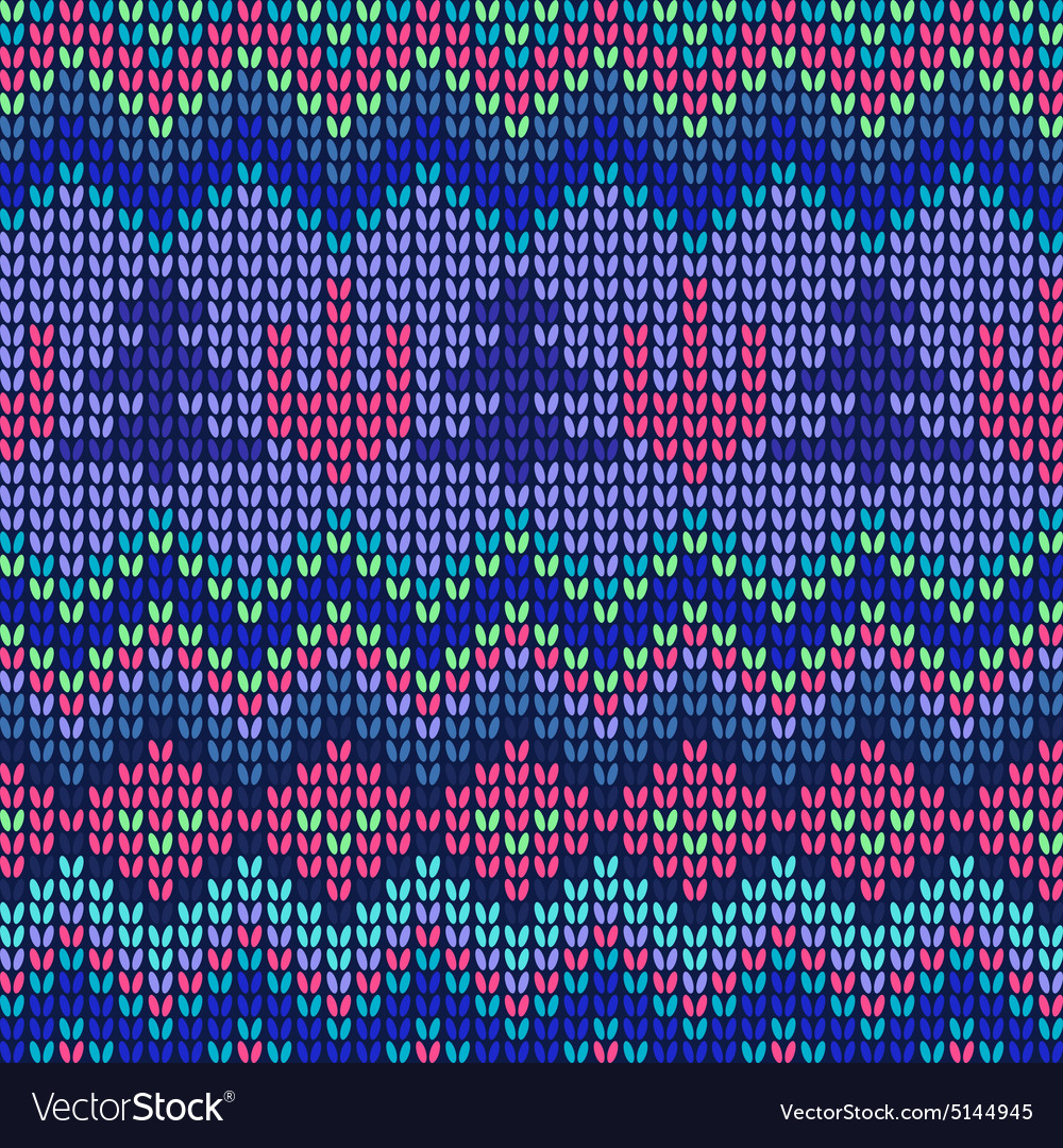 Waves pattern geometric seamless knitted Vector Image