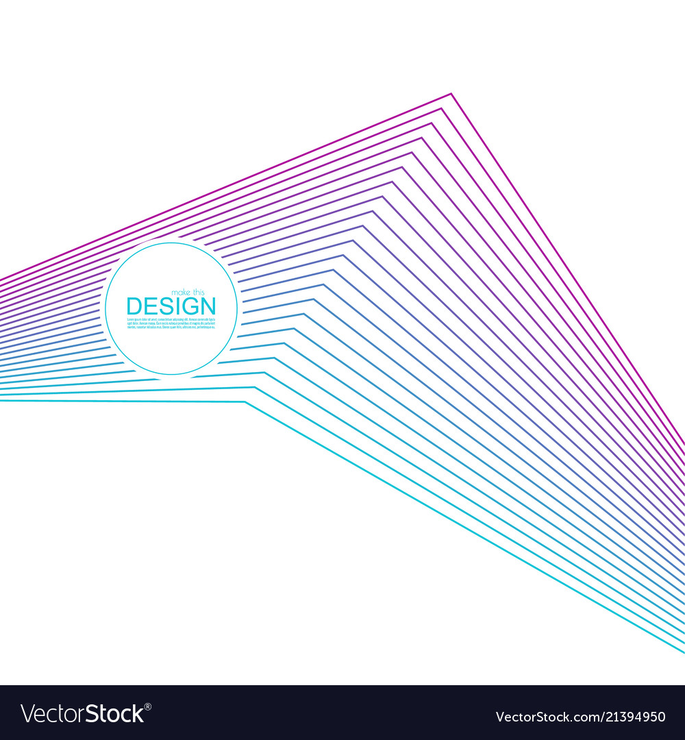 Abstract background with gradient color lines Vector Image