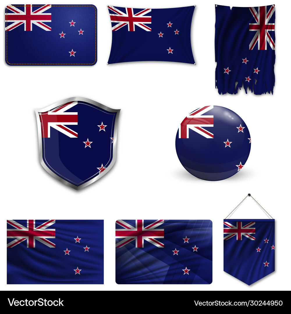 Australia flag australian banner Royalty Free Vector Image