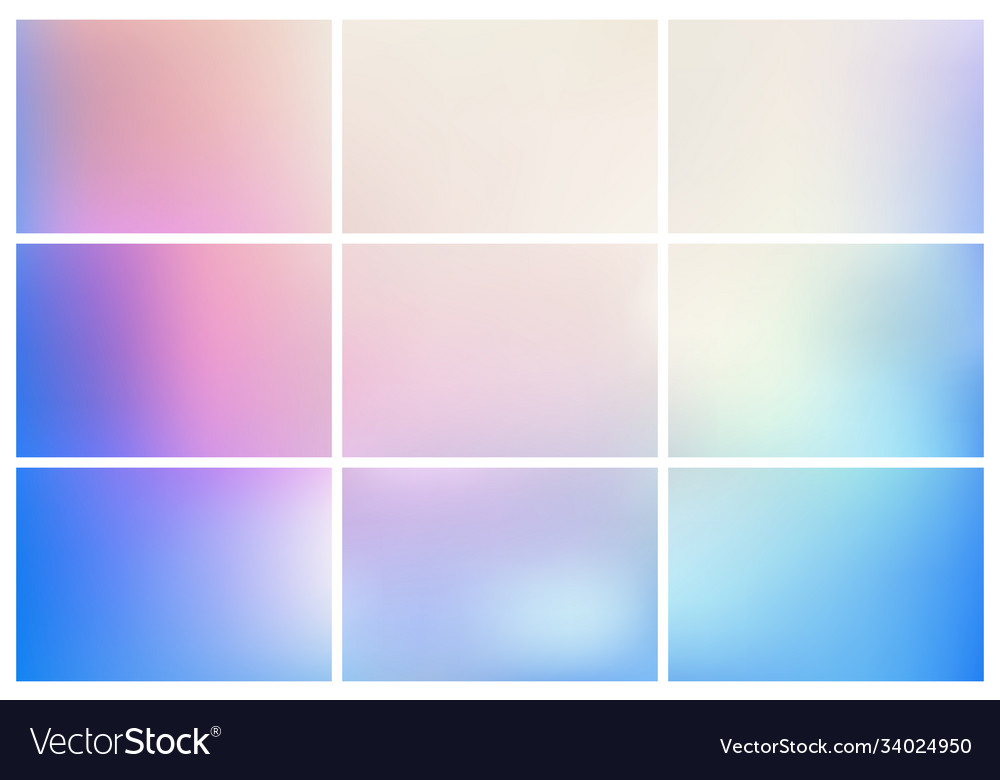 Collection Simple Colored Gradient Mesh Royalty Free Vector