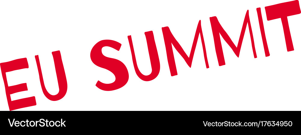 Eu summit rubber stamp Royalty Free Vector Image