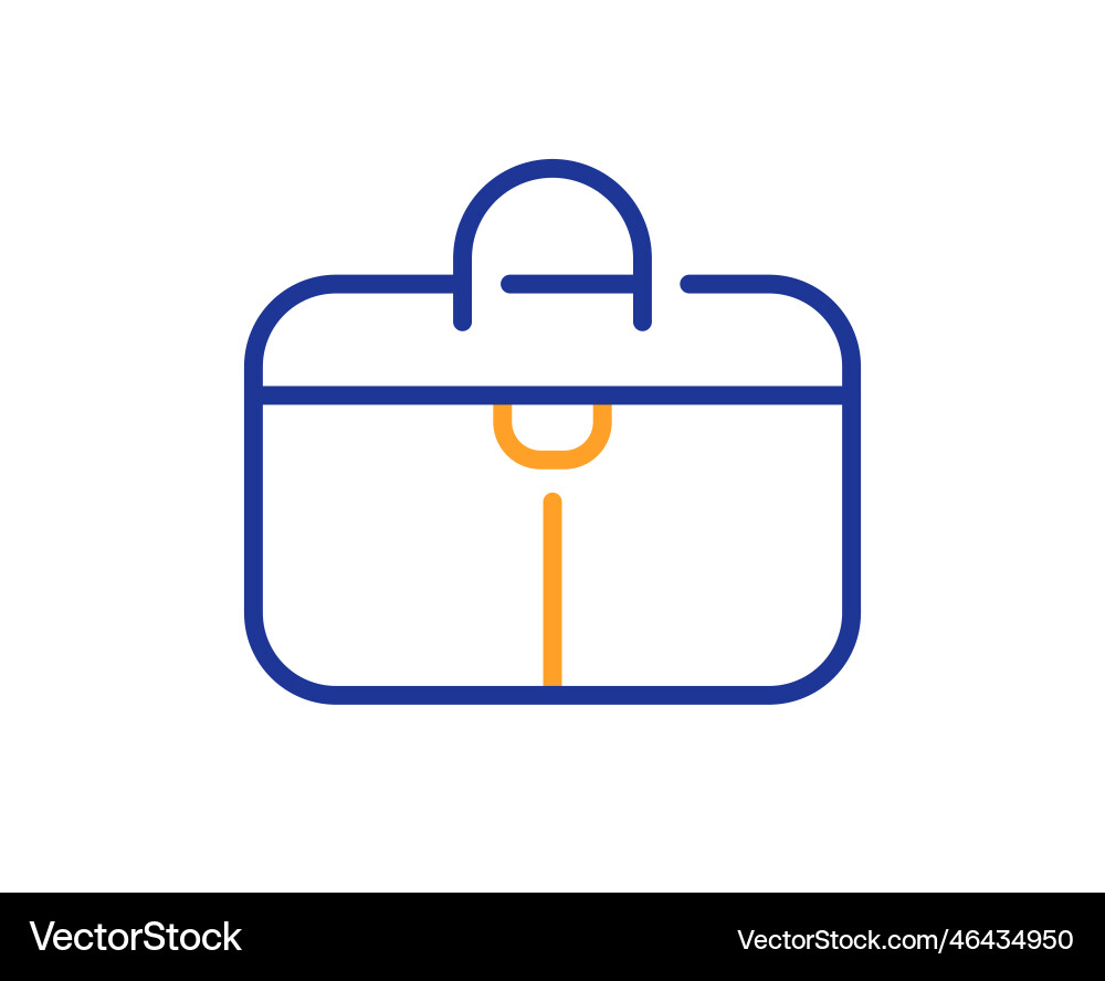 Handbag line icon hand baggage sign Royalty Free Vector