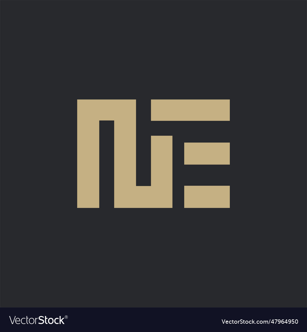 Ne initial letter logo design image Royalty Free Vector Ne initial letter logo design image Royalty Free Vector