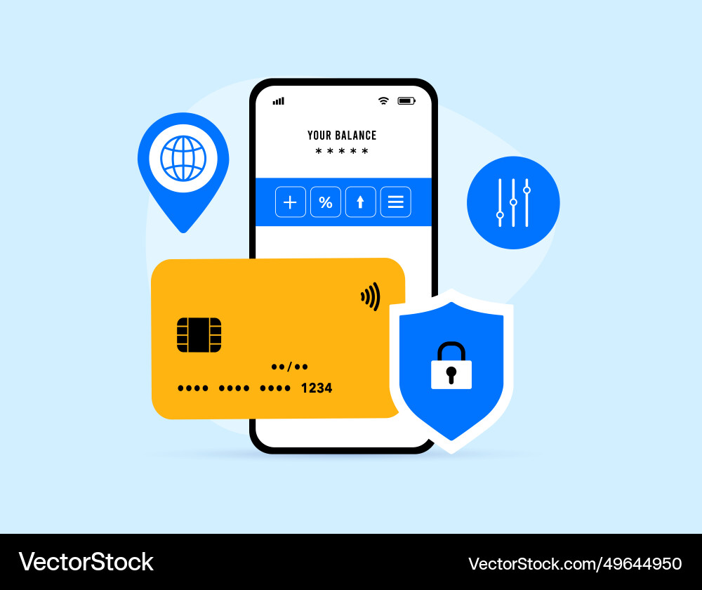 Neobank fintech concept - finance technology Vector Image