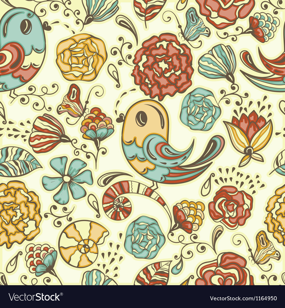 Seamless spring pattern Royalty Free Vector Image