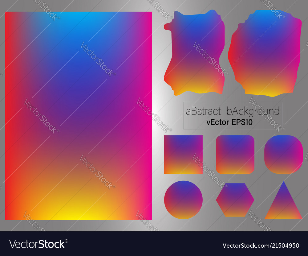 Set of gradient mesh color background modern Vector Image