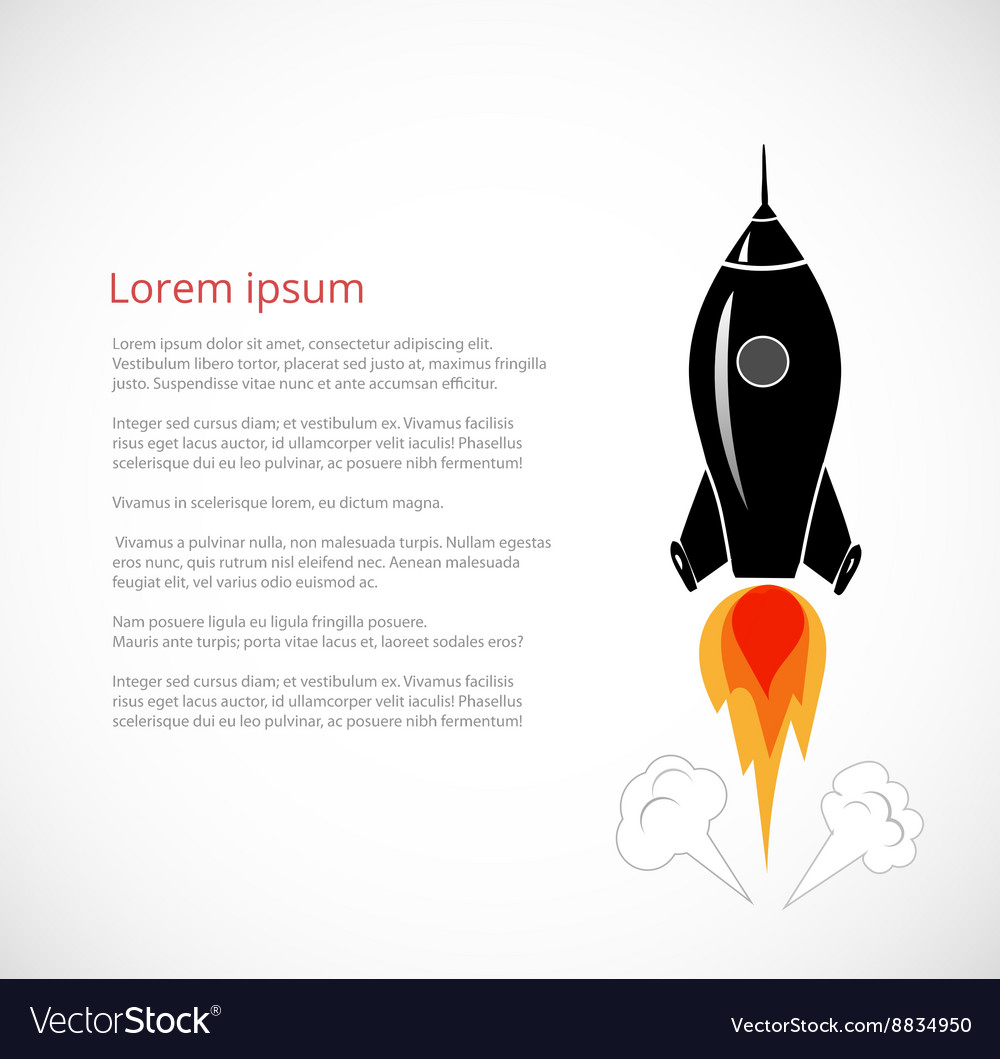 Space rocket launch Royalty Free Vector Image - VectorStock