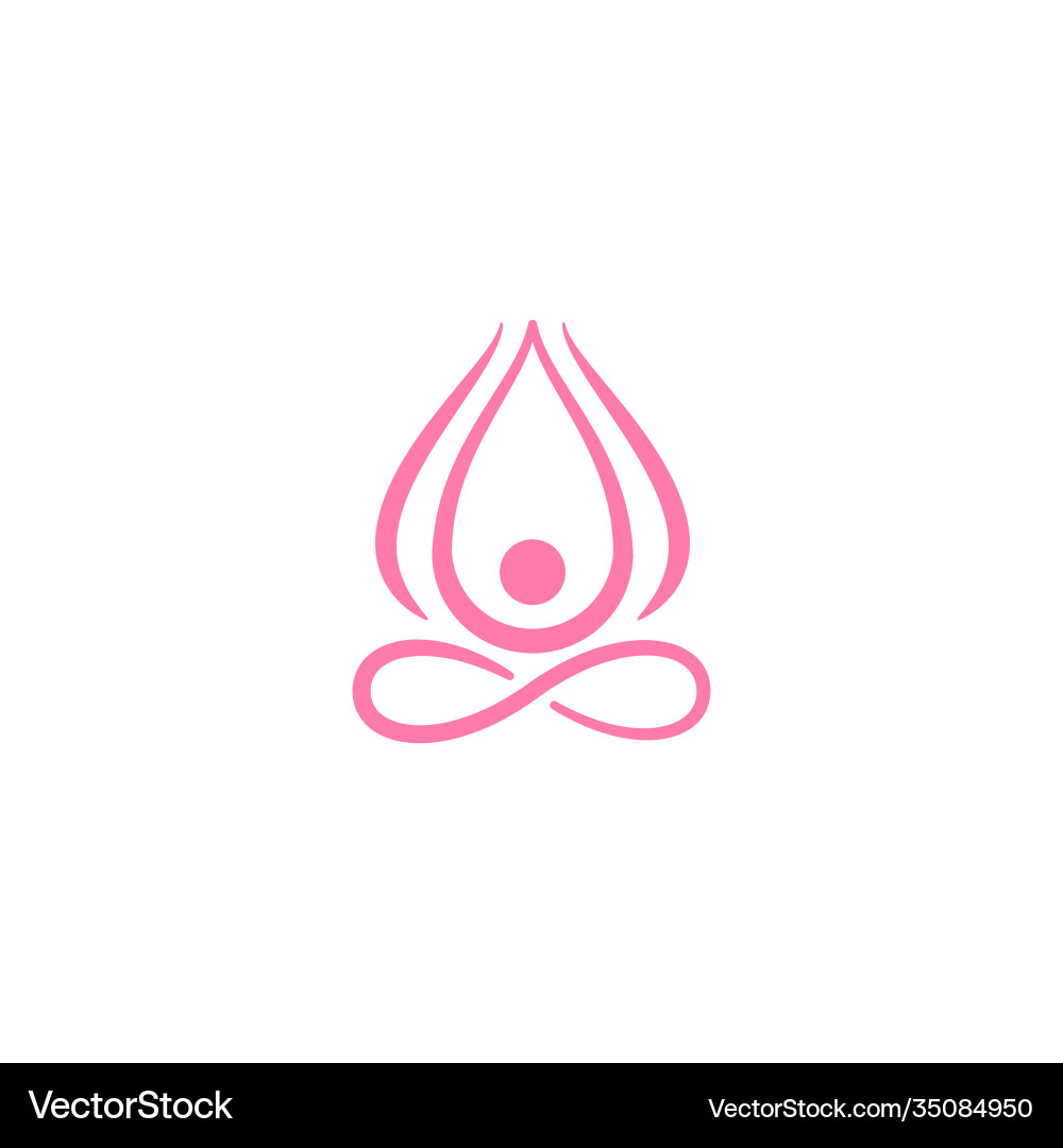 Yoga meditation graphic design template simple Vector Image