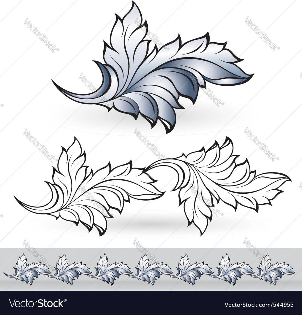 Beautiful leaf Royalty Free Vector Image - VectorStock