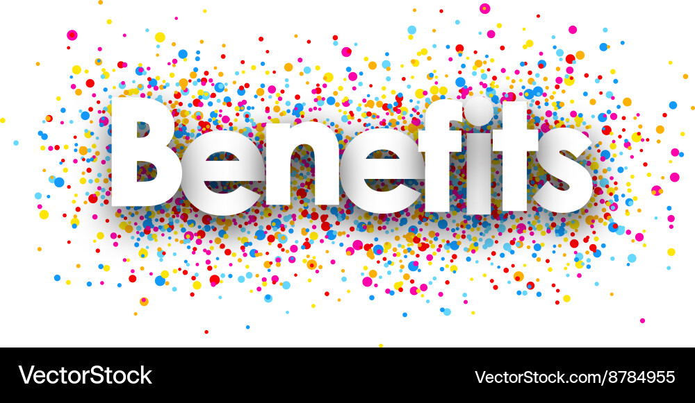 Benefits paper background Royalty Free Vector Image