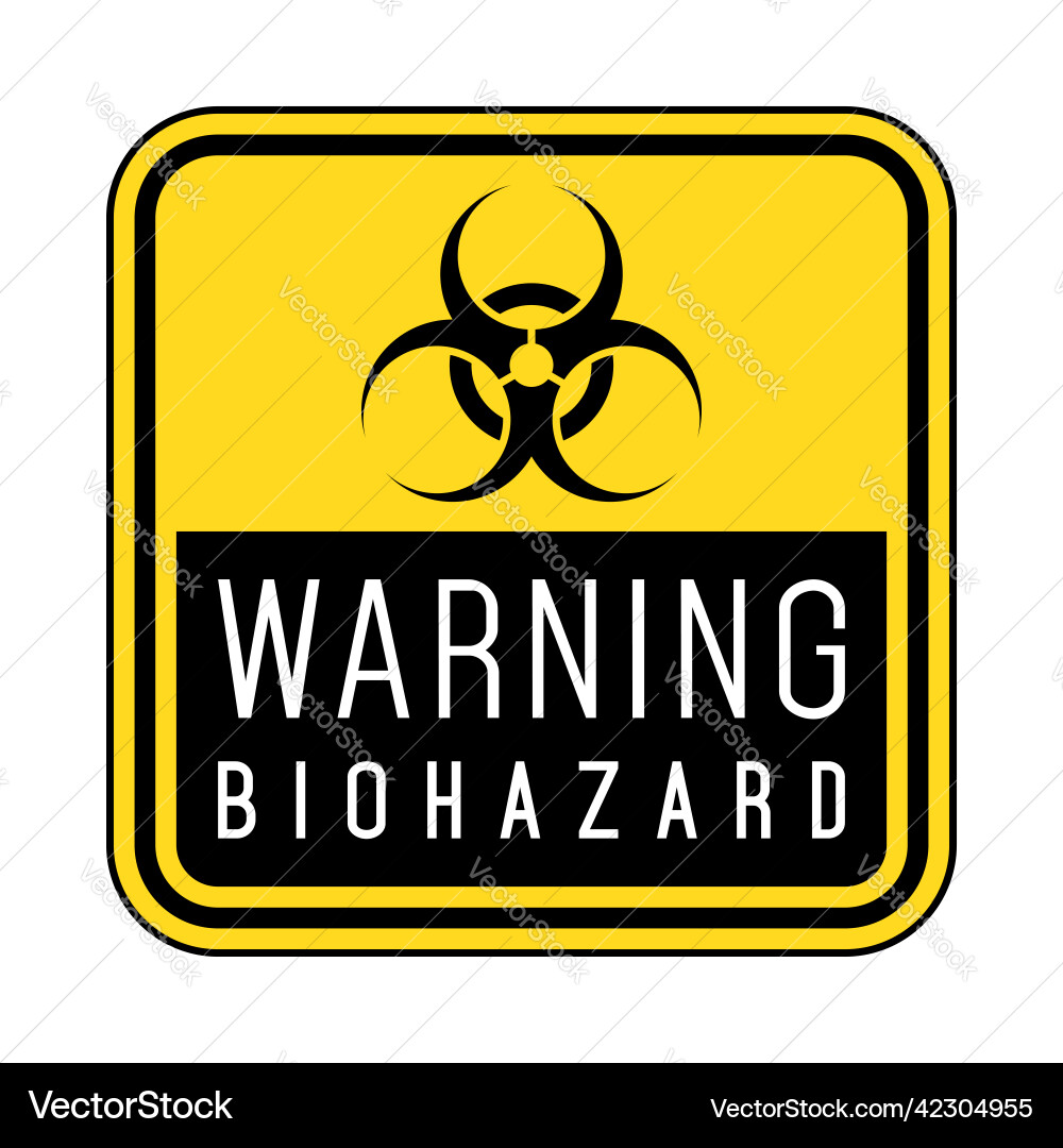 Biohazard sign warning of virus Royalty Free Vector Image