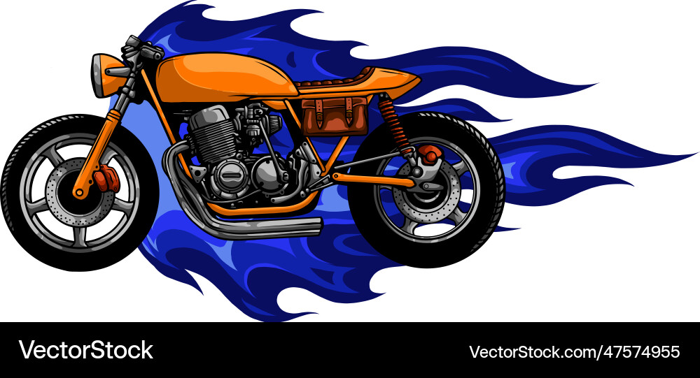 Cafe racer motor bike design Royalty Free Vector Image