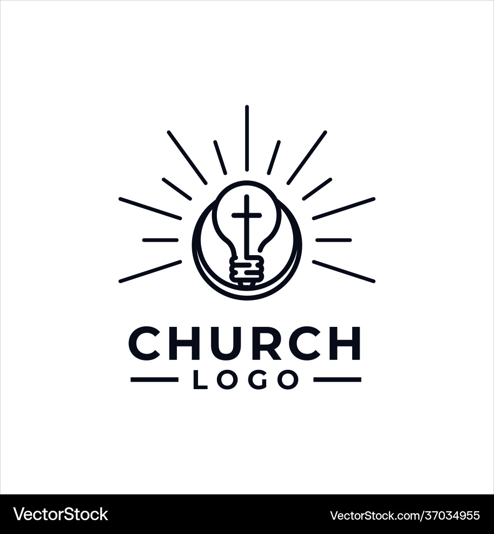 Church logo design inspiration idea concept Vector Image
