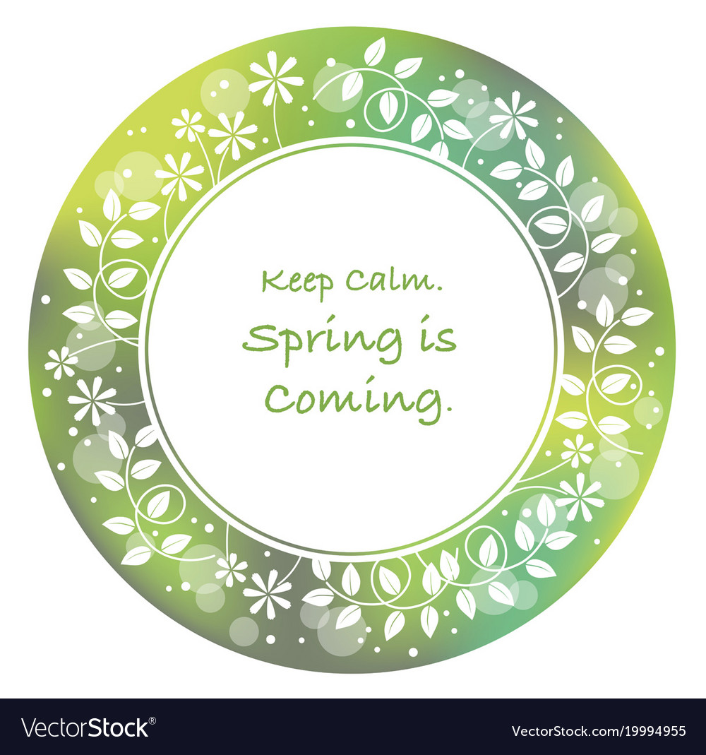 Circular abstract springtime frame Royalty Free Vector Image