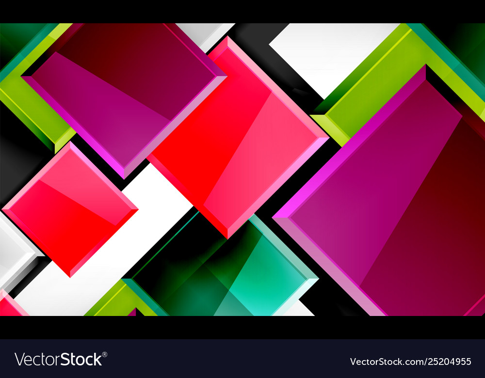 Colorful square and rectangle blocks background Vector Image