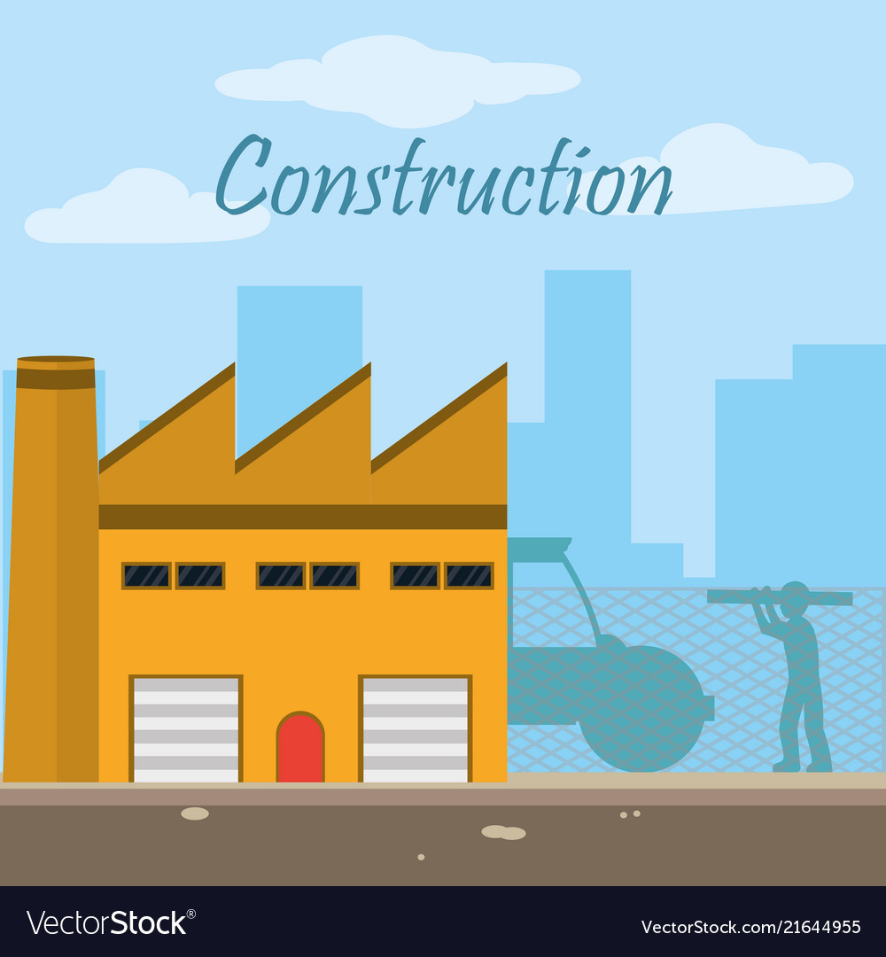 Construction zone concept Royalty Free Vector Image