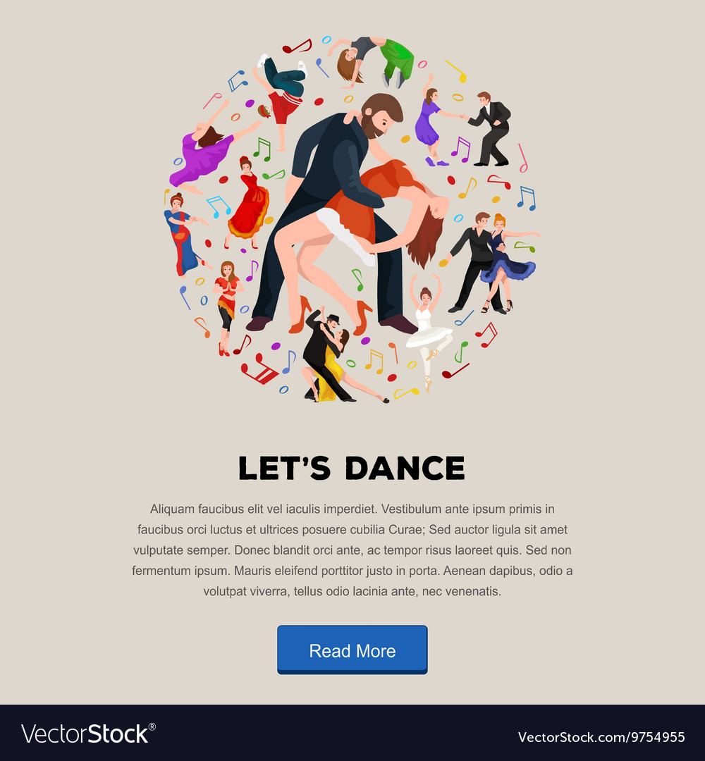 Couple Dancing Kizomba In Bright Costumes Vector Image