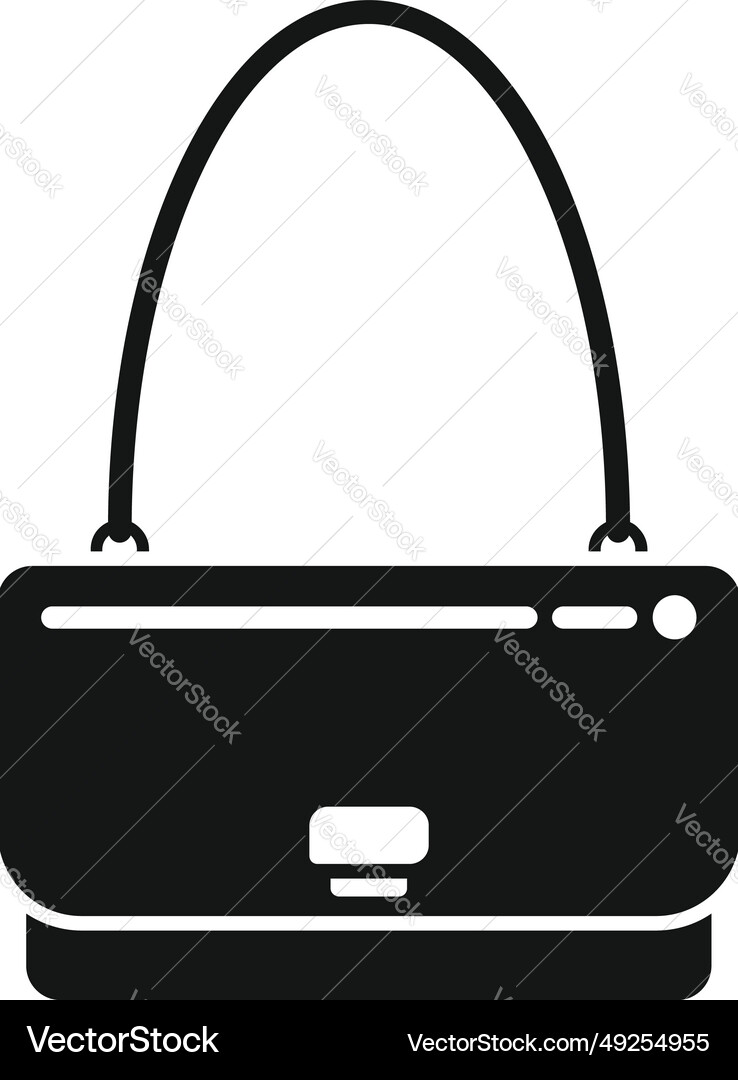 Fabric leather woman bag icon simple Royalty Free Vector