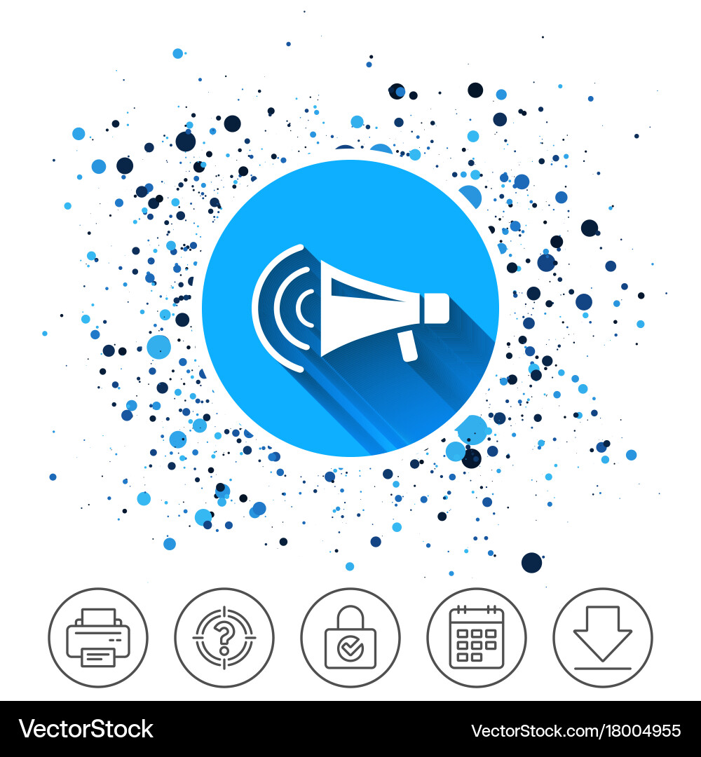 Megaphone sign icon loudspeaker strike symbol Vector Image