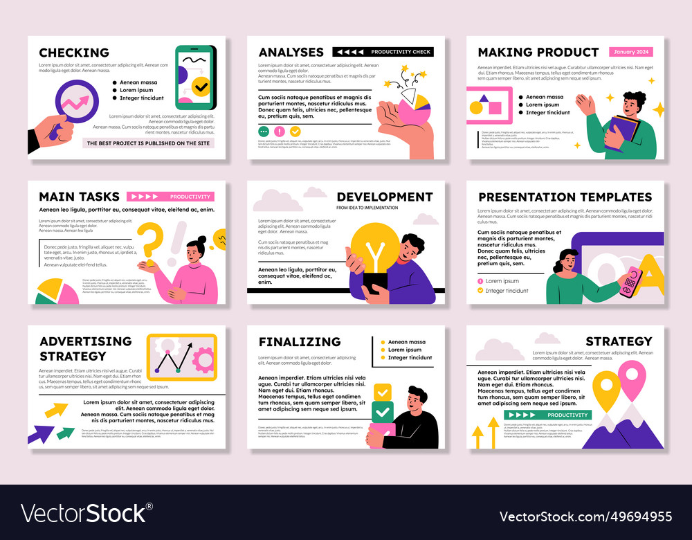 Presentation slide portfolio design template Vector Image