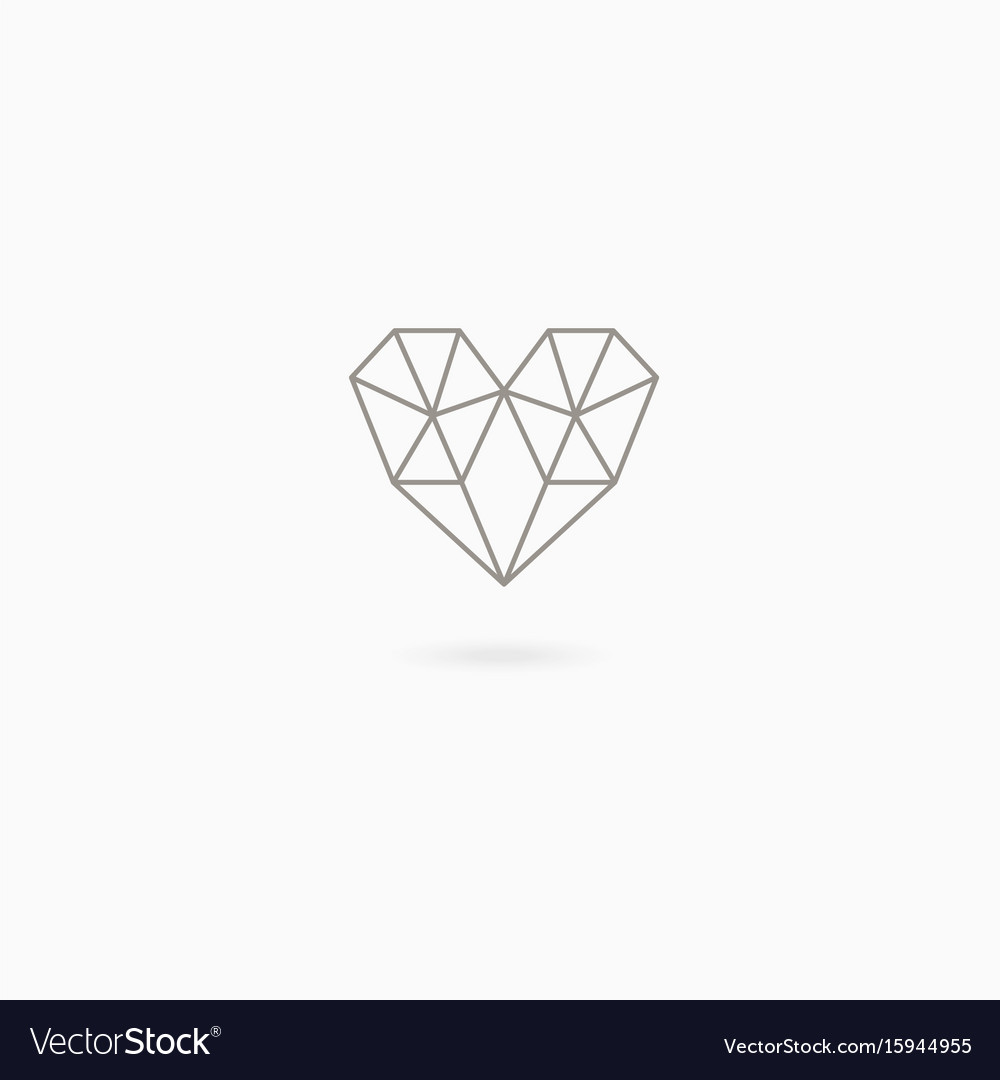 Simple linear heart Royalty Free Vector Image - VectorStock