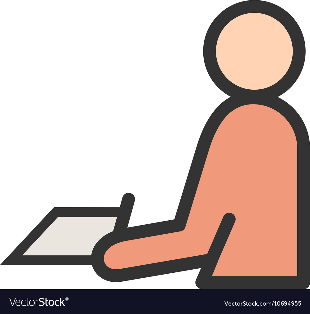 Taking test Royalty Free Vector Image - VectorStock