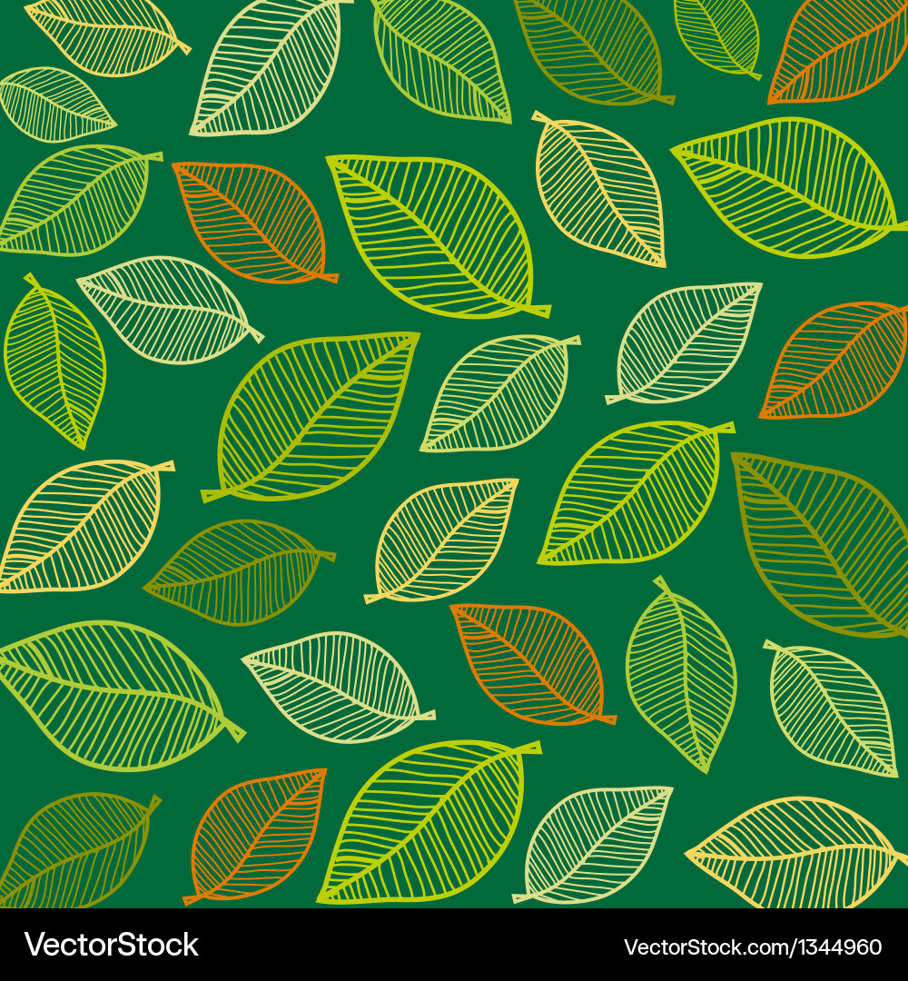 Floral seamless pattern in autumn colors Vector Image
