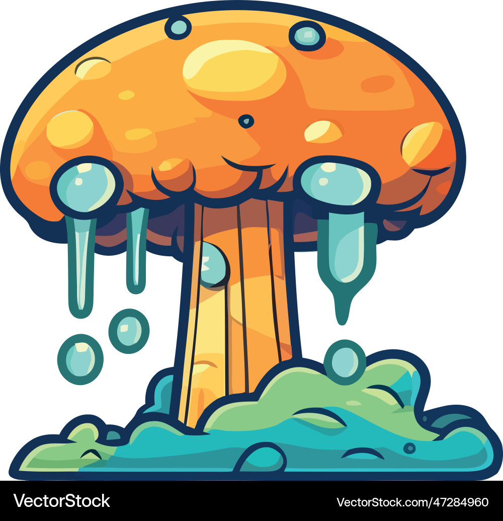Fungus plant garden nature Royalty Free Vector Image