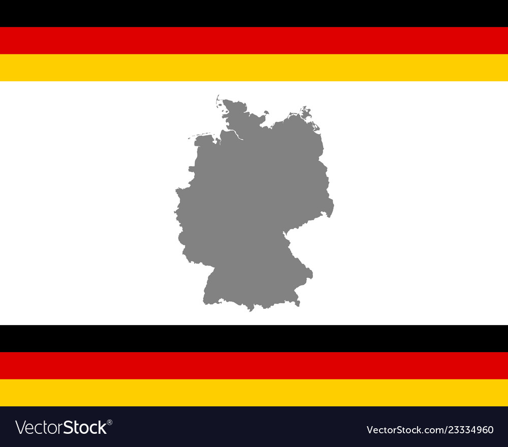 German flag and map Royalty Free Vector Image - VectorStock