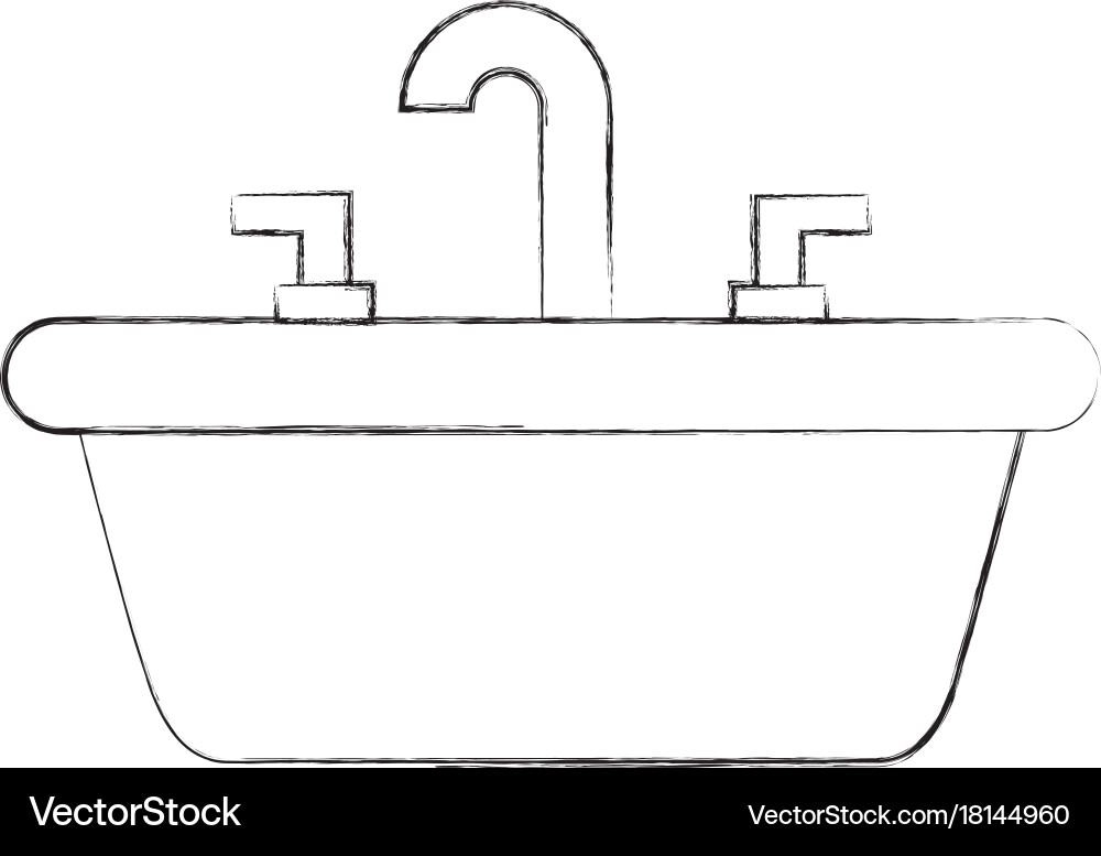 Home sink for toilet bathroom ceramic Royalty Free Vector