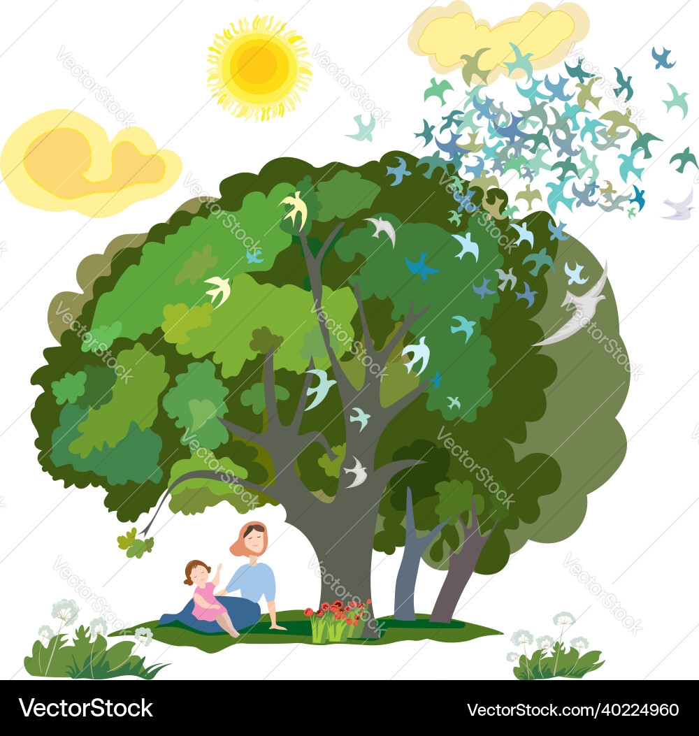 Mommy and me Royalty Free Vector Image - VectorStock