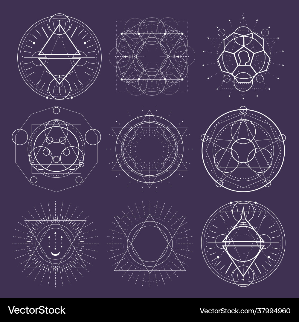 Mystical occult symbol astrology concept Vector Image