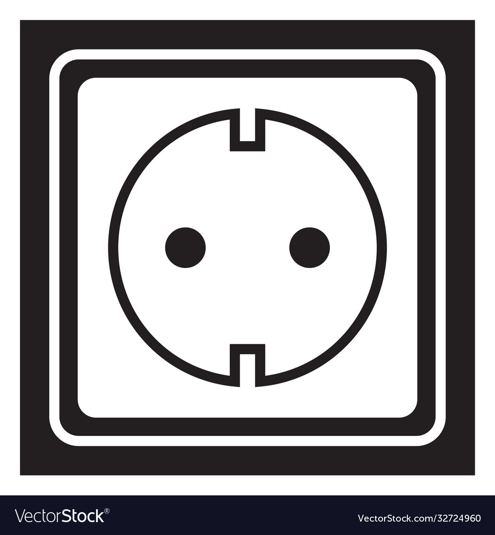 Power socket icon Royalty Free Vector Image - VectorStock