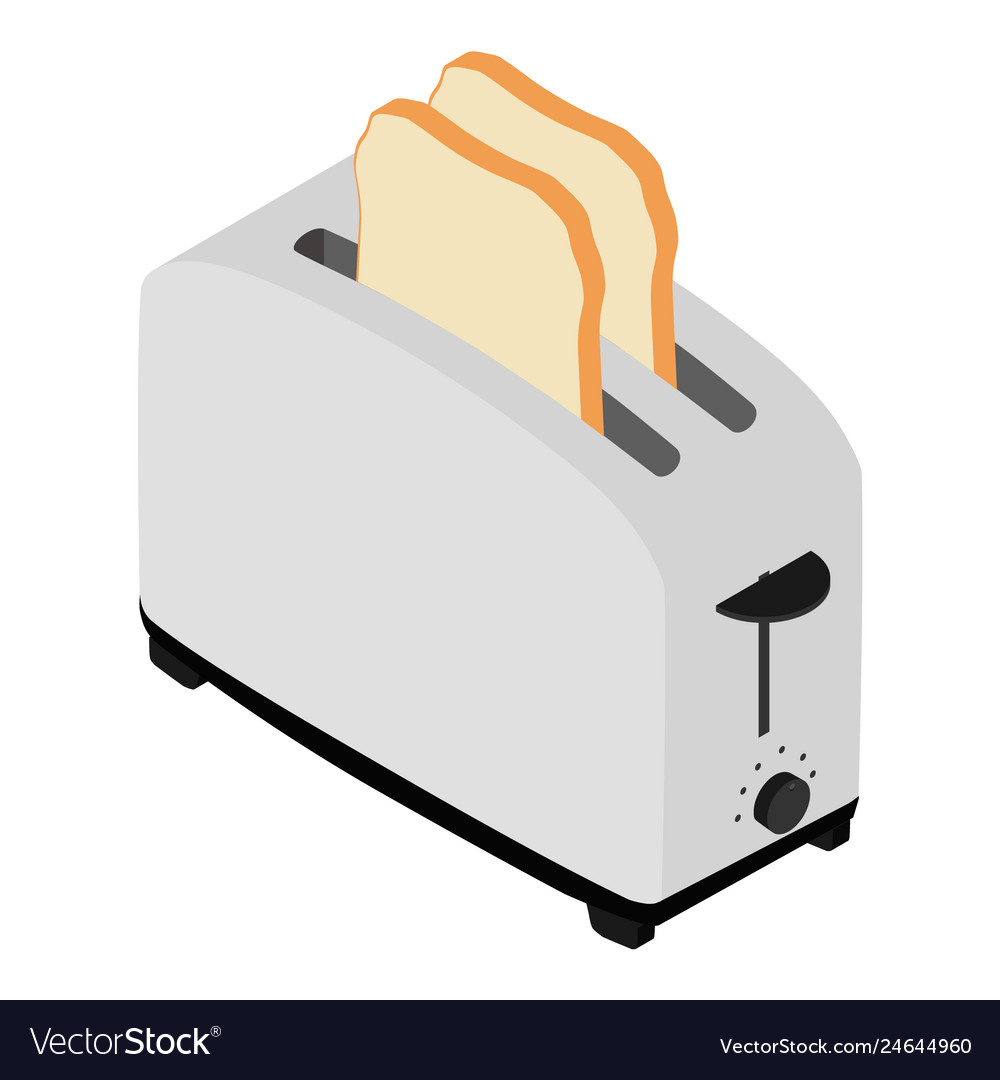 Toaster with bread Royalty Free Vector Image - VectorStock