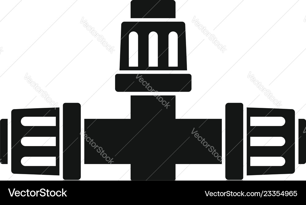 Cross pipe irrigation icon simple style Royalty Free Vector