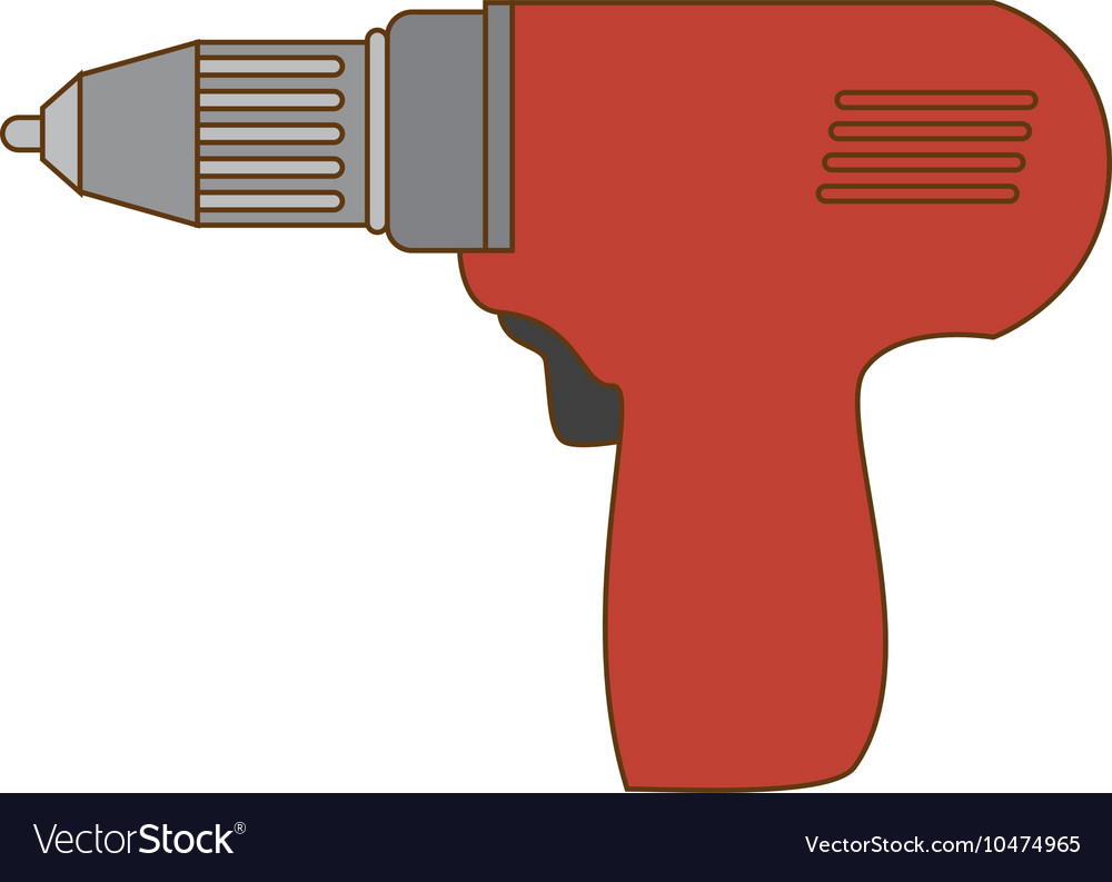 Drill tool construction Royalty Free Vector Image