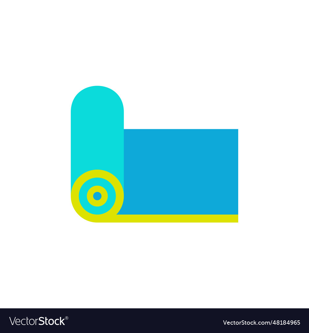 Exercise mat icon Royalty Free Vector Image - VectorStock