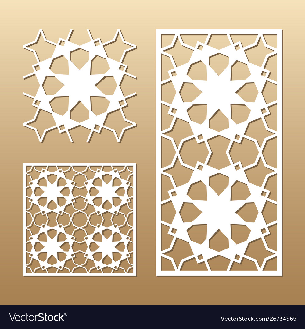 Laser cut panel Royalty Free Vector Image - VectorStock