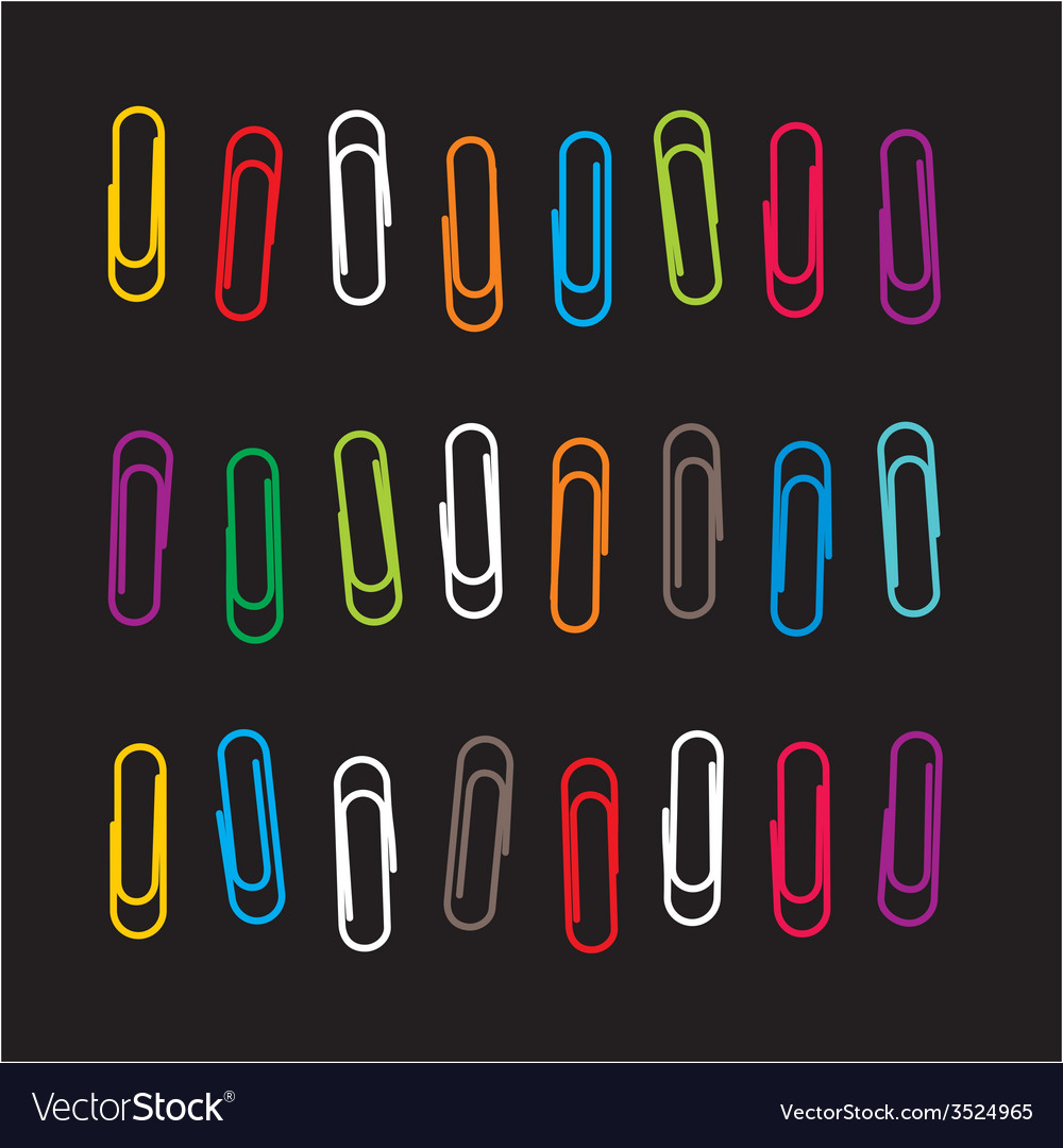Paper clip pattern Royalty Free Vector Image - VectorStock