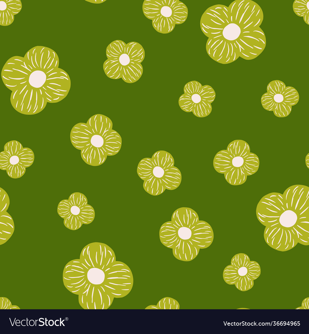 Random botanic seamless pattern with simple Vector Image