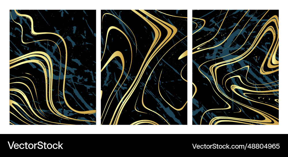 Set of luxury posters design collection Royalty Free Vector