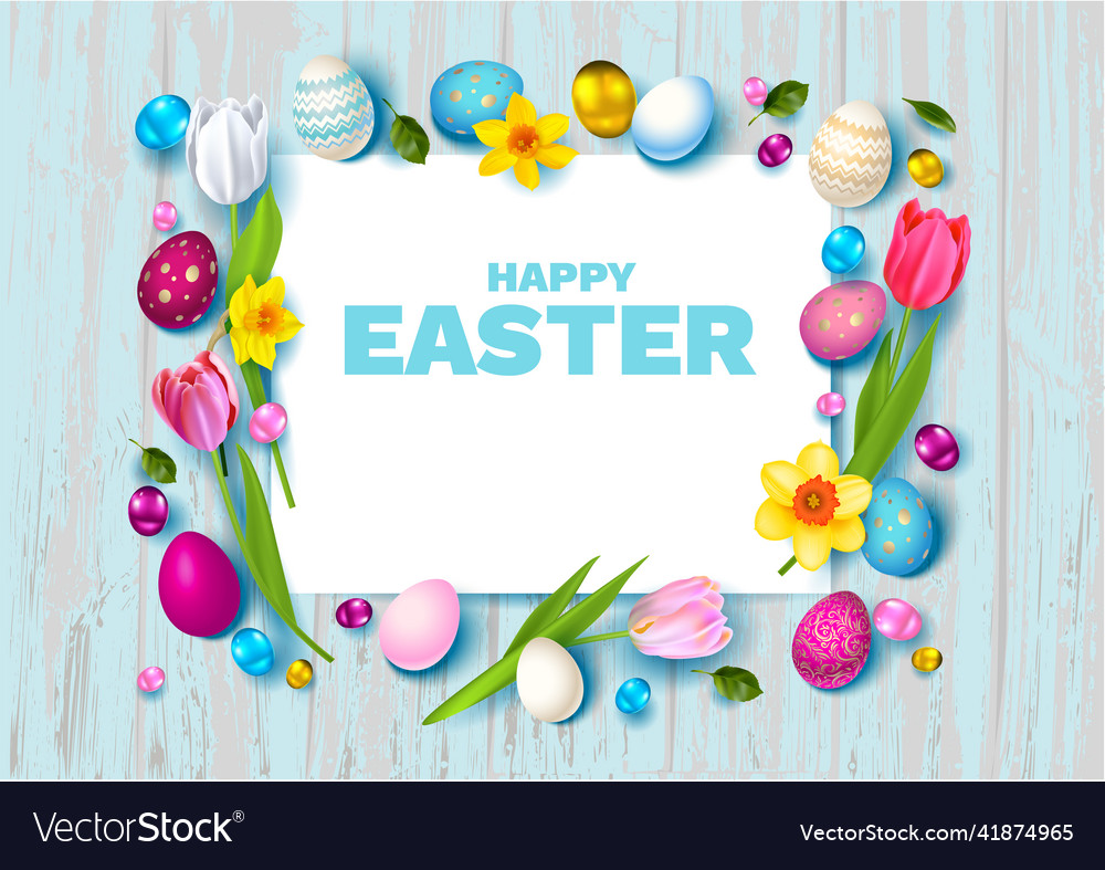 Spring easter holiday card Royalty Free Vector Image